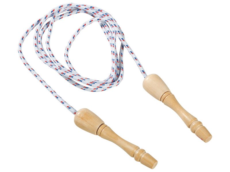 SKIPPING ROPE with wooden handles