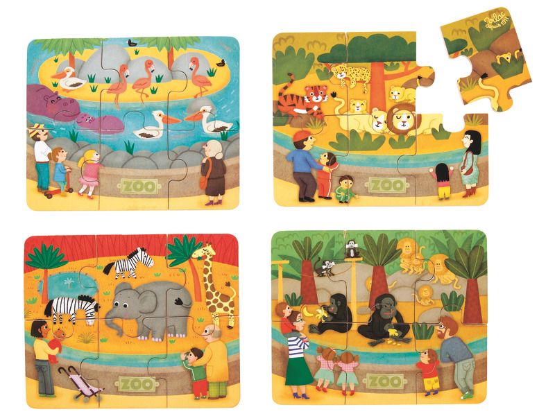 PUZZLE SET Zoo animals
